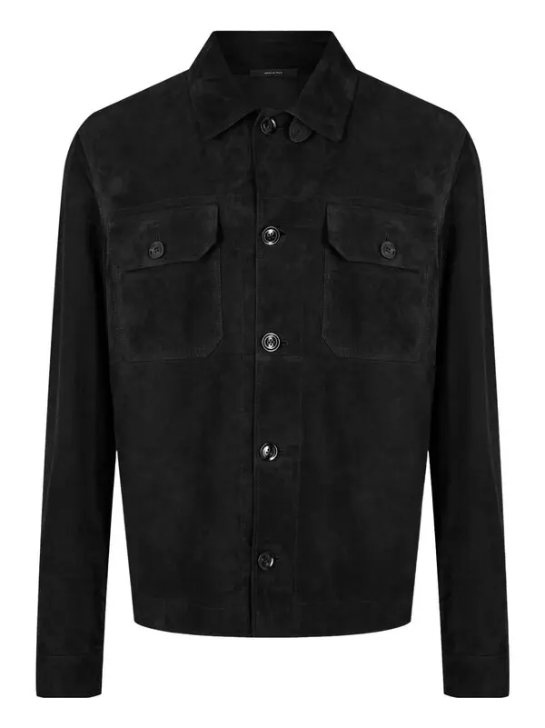 TOM FORD Western Suede Overshirt - Black