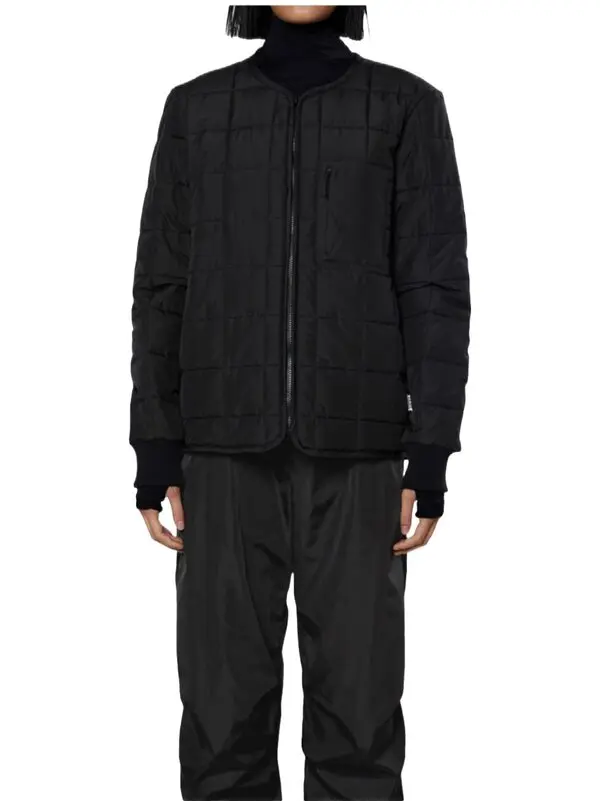 Rains Quilted Long Sleeve Jacket - Black