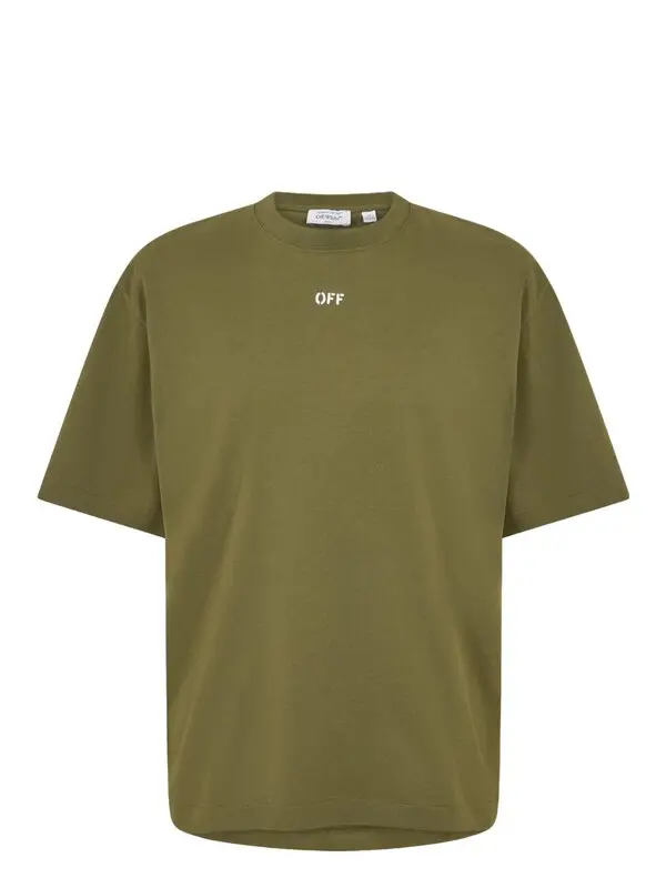 Off-White Logo Short Sleeve T-shirt - Green