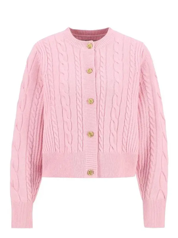 Barbour Long-sleeved Knitted Cardigan - Pink