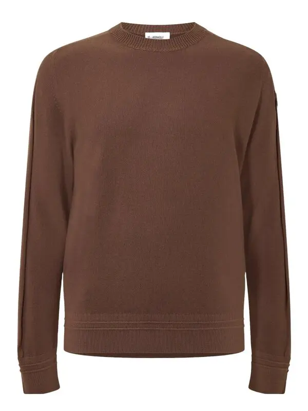 Moncler Knit Long Sleeve Top - Brown