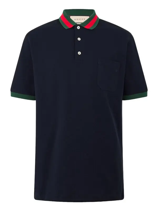 Gucci Short-sleeved Polo Shirt - Black