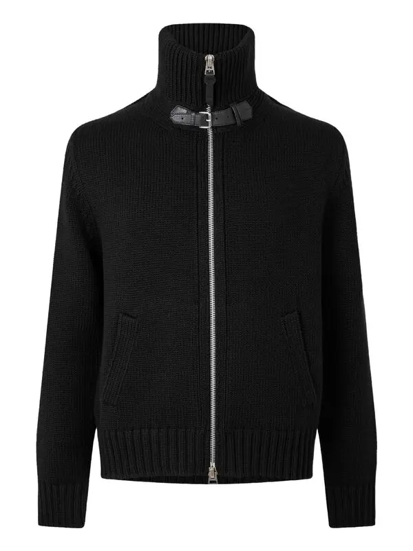 TOM FORD Wool Zipper Shirt - Black