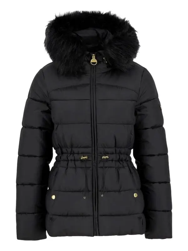 Barbour Long-sleeved Puffer Jacket With Drawstring Waist - Black
