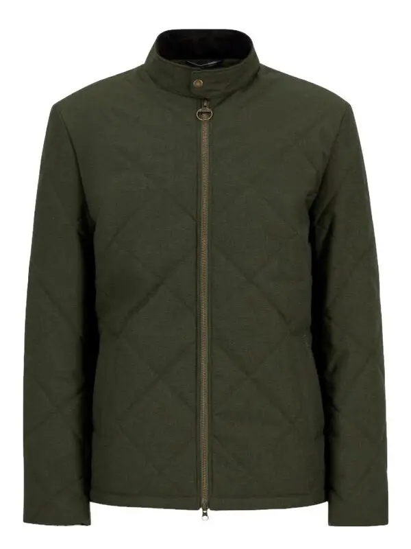 Barbour Stand-up Collar Quilted Jacket - Olive