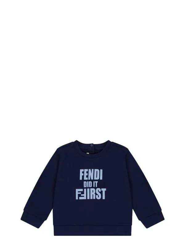 Fendi Logo Crewneck Sweatshirt - Black