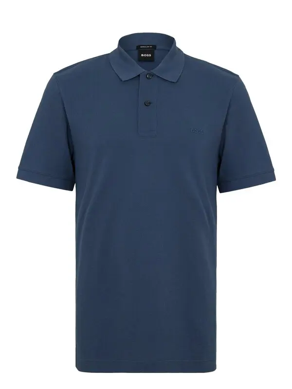 Hugo Boss Logo Short-sleeve Polo Shirt - Blue