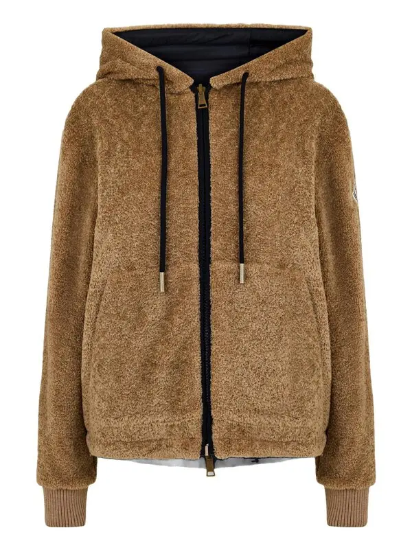 Moncler Reversible Hooded Fleece Jacket - Brown