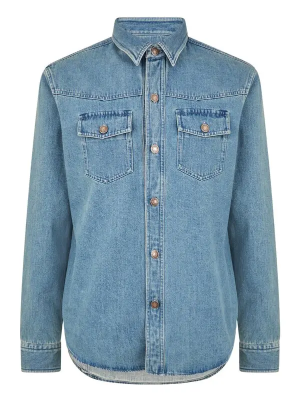 TOM FORD Denim Overshirt - Blue