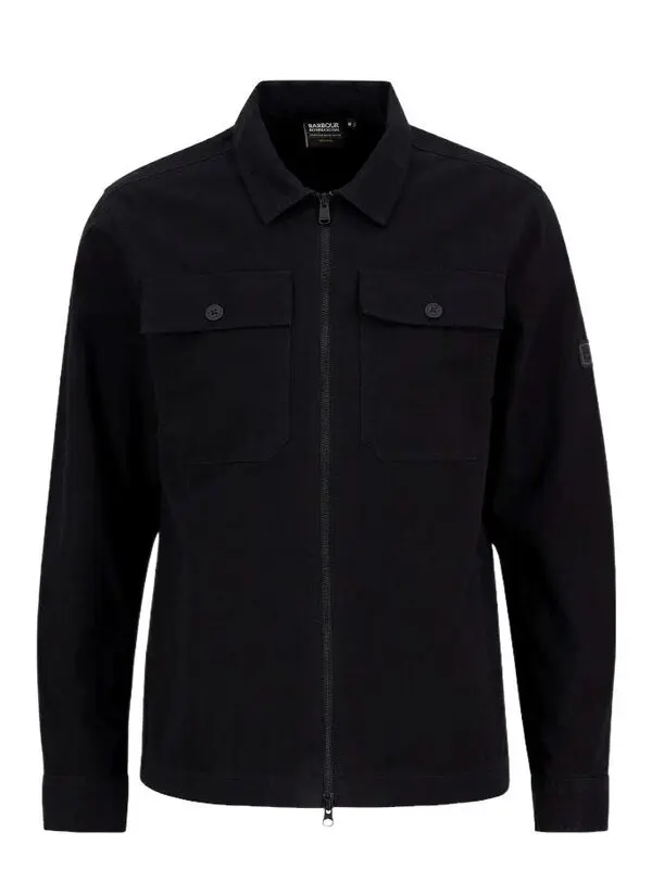 Barbour Shirt Jacket With Zipper Closure - Black
