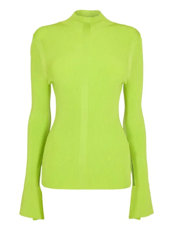 Hugo Boss Frescia High-neck Ribbed Sweater - Green