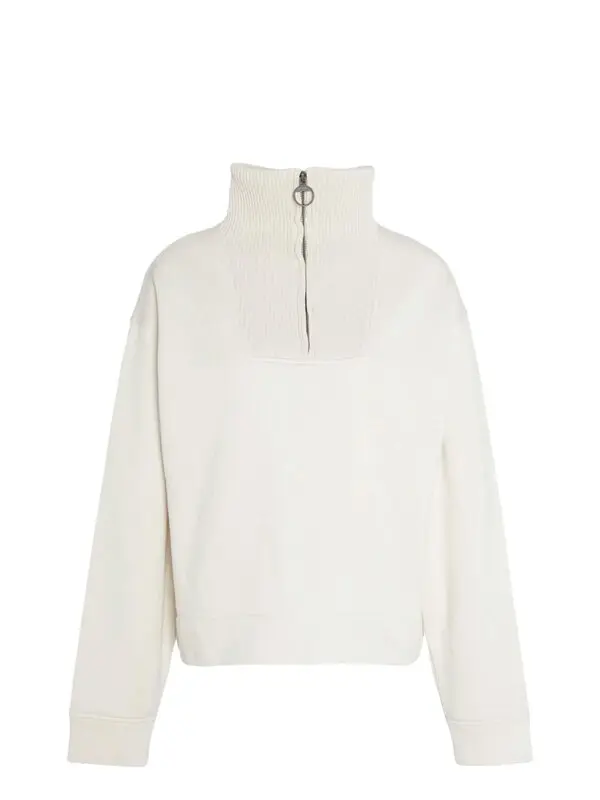 Barbour Fleur Half-zip Sweatshirt - Ecru