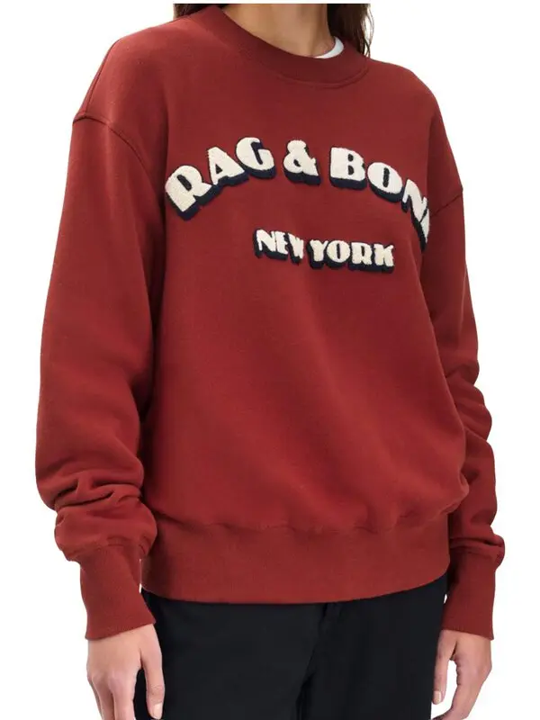 Rag & Bone Graphic Logo Sweatshirt - Red