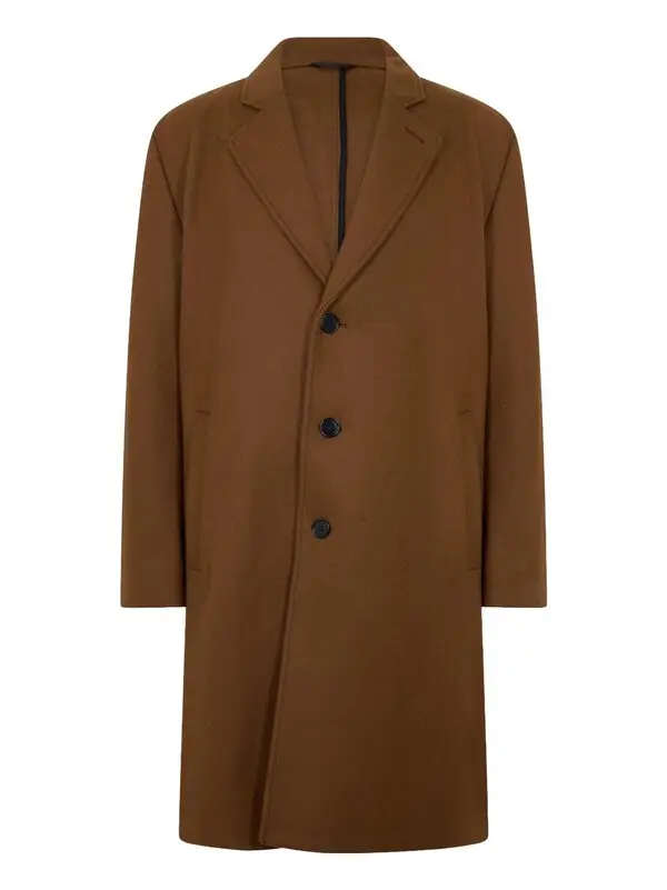 Hugo Boss Hugo Single-breasted Long Coat - Brown