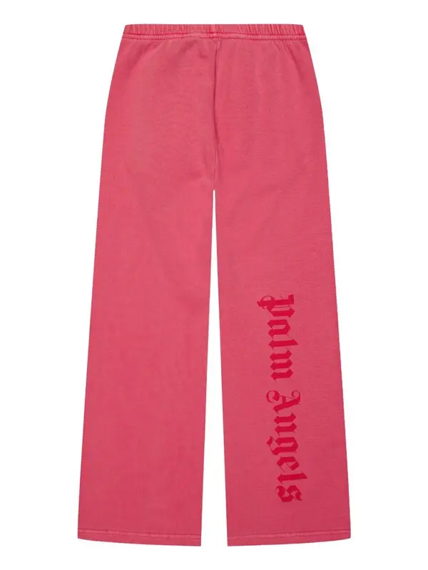 Palm Angels Logo Wide Leg Joggers - Red