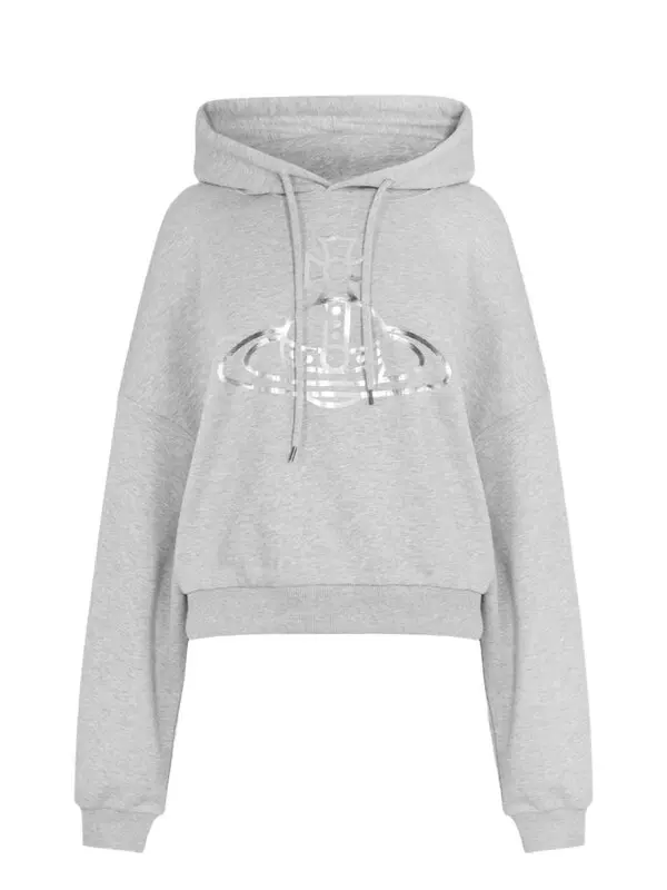 VIVIENNE WESTWOOD Orb Logo Hoodie - Grey/silv