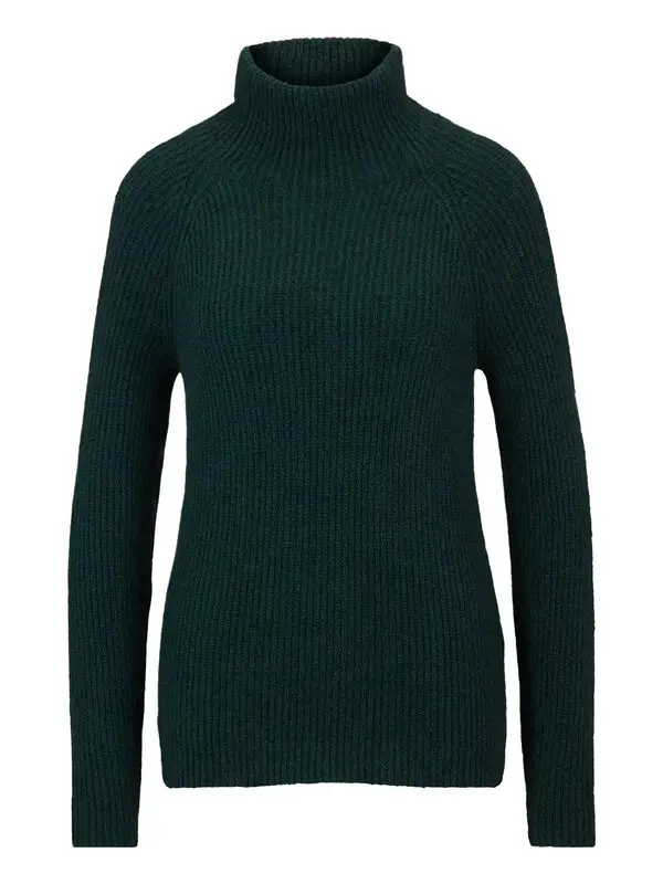 Hugo Boss Ribbed Turtleneck Pullover - Black