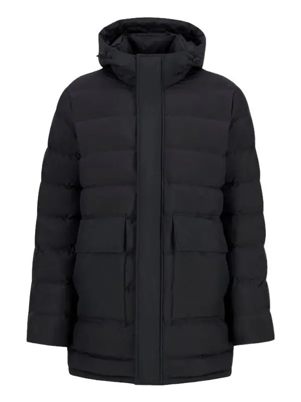 Barbour Long-sleeved Quilted Hooded Jacket - Black