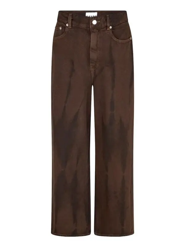 GANNI Baggy Wide-leg Jeans - Green