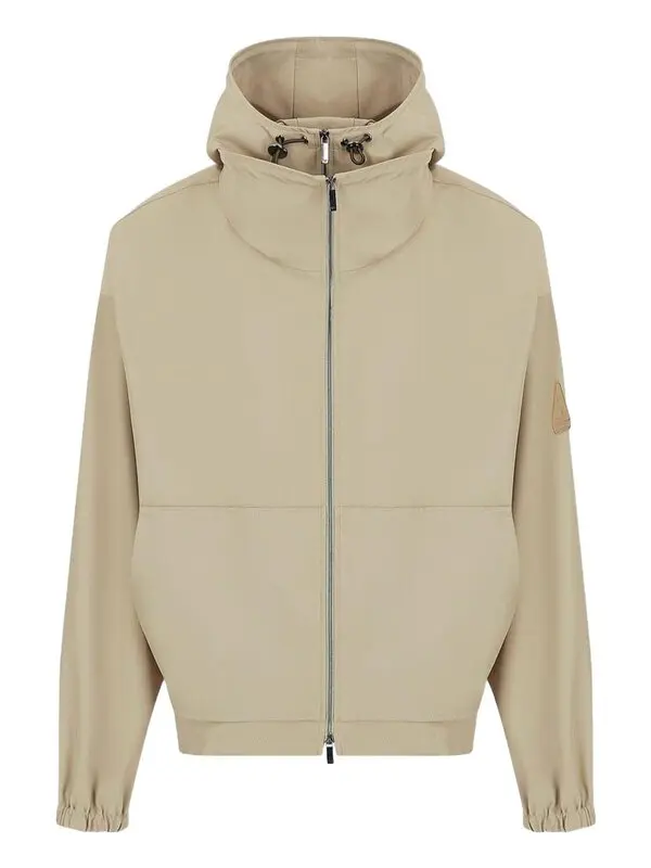 Emporio Armani Hooded Bomber Jacket - Nude