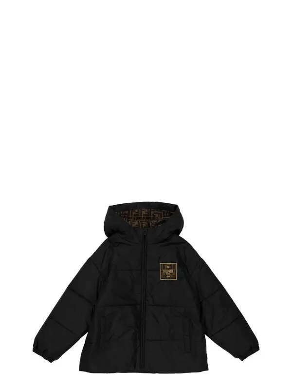 Fendi Logo Detail Cotton Jacket - Black