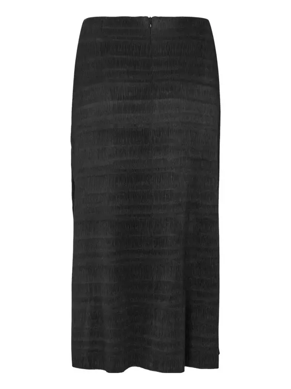 Magda Butrym Textured Fringe Midi Skirt - Black