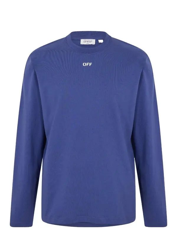 Off-White Logo Long Sleeve T-shirt - Blue