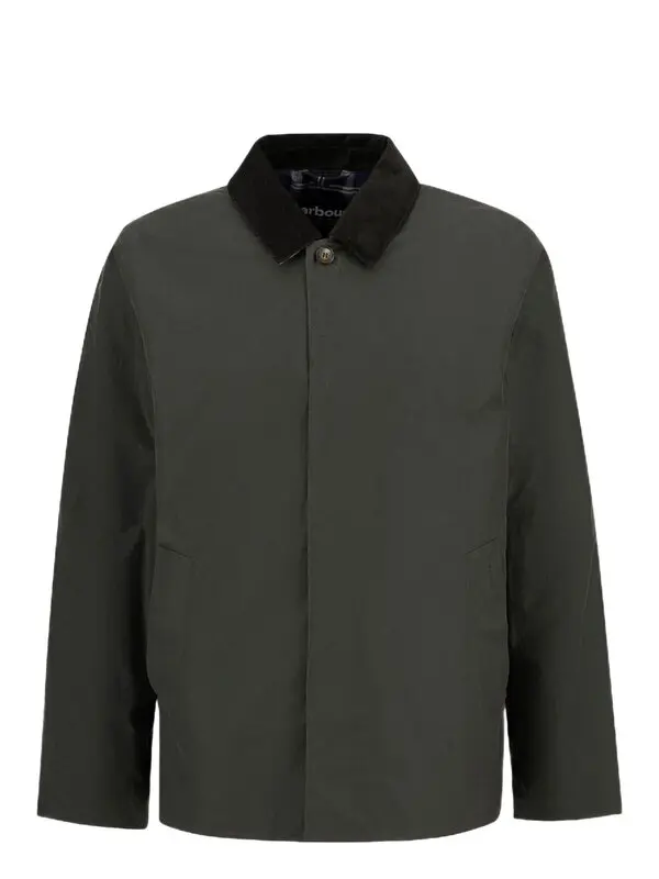Barbour Long-sleeved Casual Jacket With Classic Collar - Olive