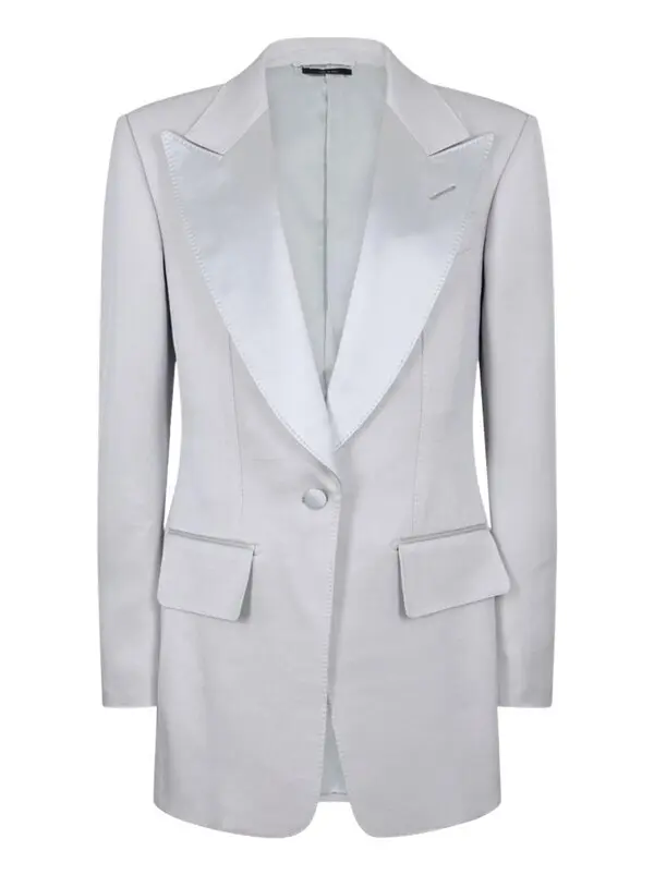 TOM FORD Shawl Lapel Blazer - White