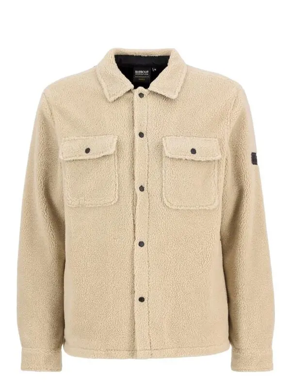 Barbour Teddy Shirt Jacket With Snap Buttons - Mist