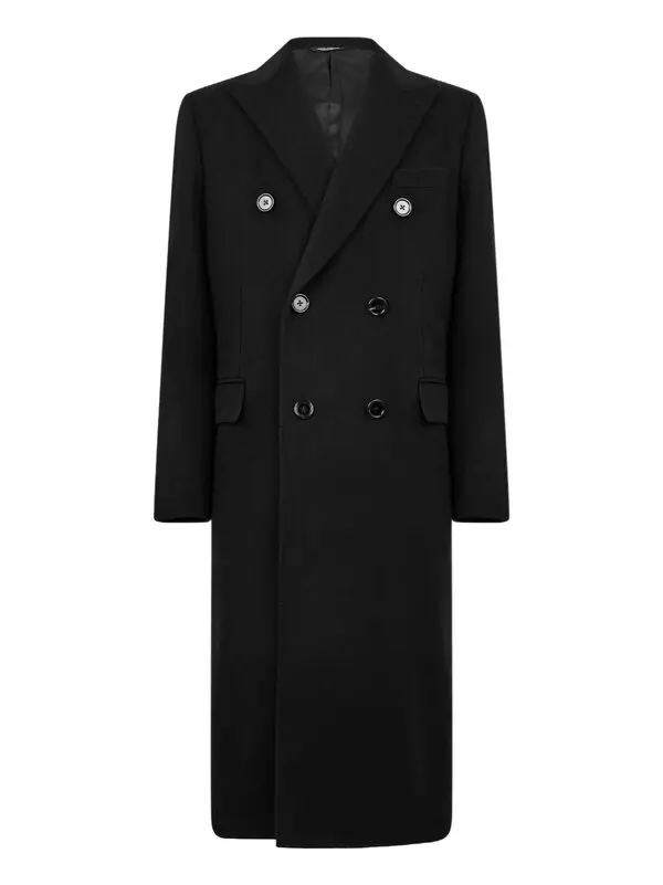 Dolce & Gabbana Double-breasted Overcoat - Black