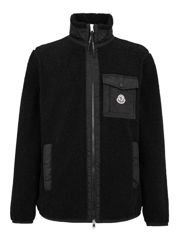 Moncler Zip-up Fleece Sweatshirt - Black
