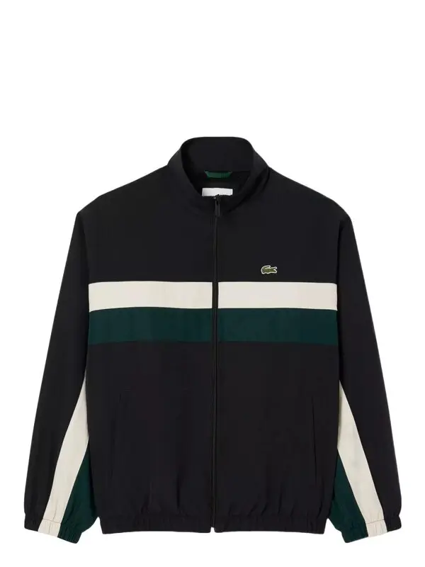 Lacoste Track Jacket With Striped Detailing - Black