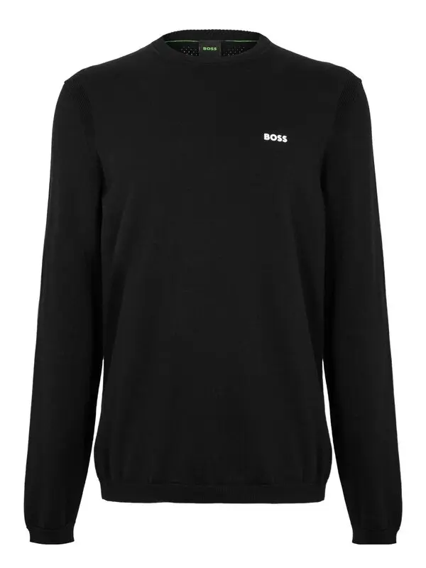 Hugo Boss Logo Crewneck Jumper - Black