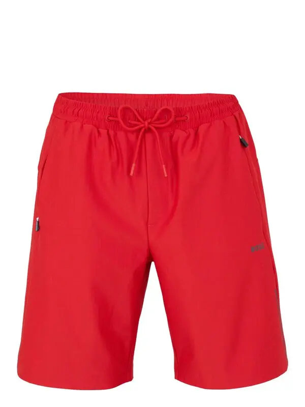 Hugo Boss Relaxed Fit Drawstring Shorts - Red