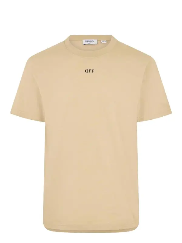 Off-White Logo Crew Neck T-shirt - Nude