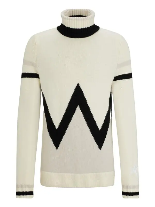 Hugo Boss Off- Knit Turtleneck Sweater - White