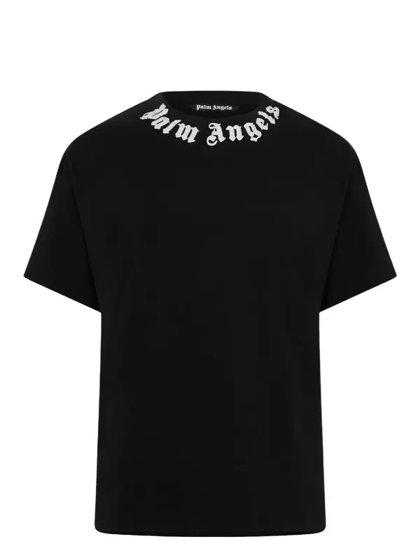 Palm Angels Logo Short-sleeved T-shirt - Black