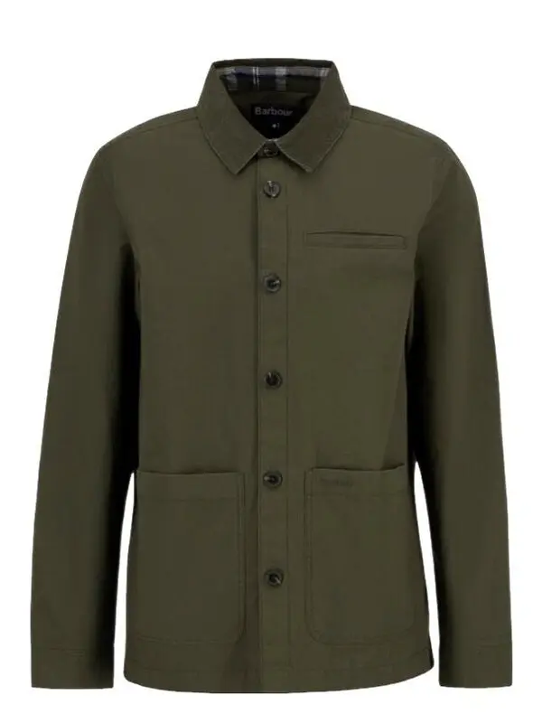 Barbour Long-sleeved Shirt Jacket With Classic Collar - Olive