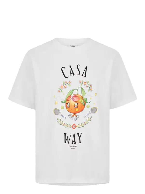 Casablanca Logo Crew Neck T-shirt - White