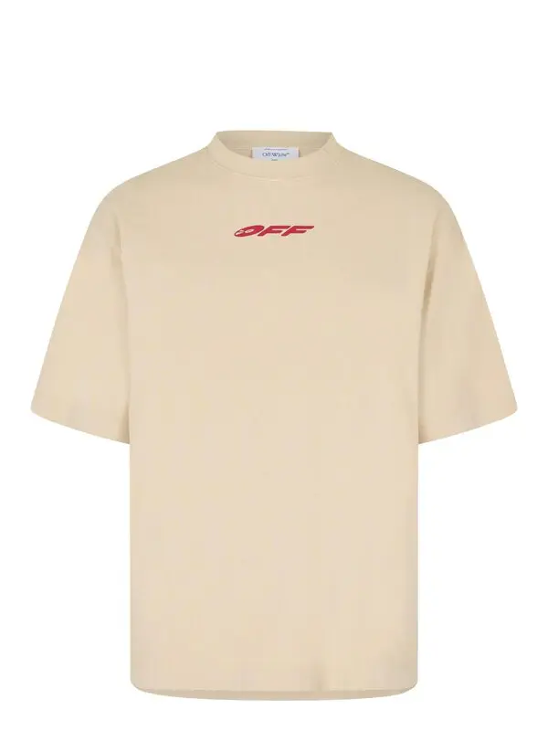Off-White Logo Short Sleeve T-shirt - Nude