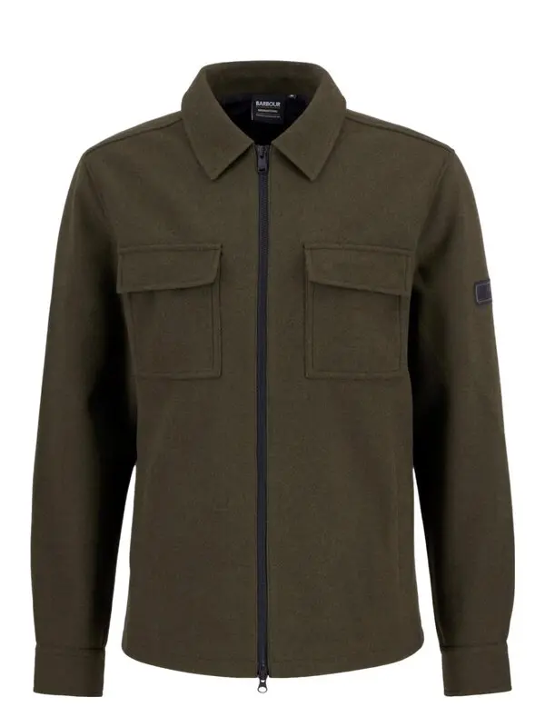 Barbour Long Sleeved Casual Jacket With Collared Neckline - Green
