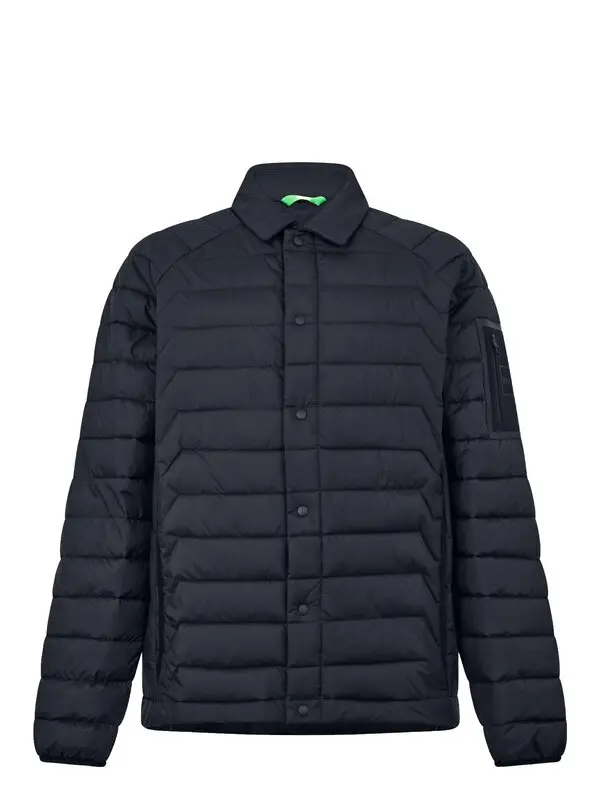 Hugo Boss Quilted Down Shirt Jacket - Black