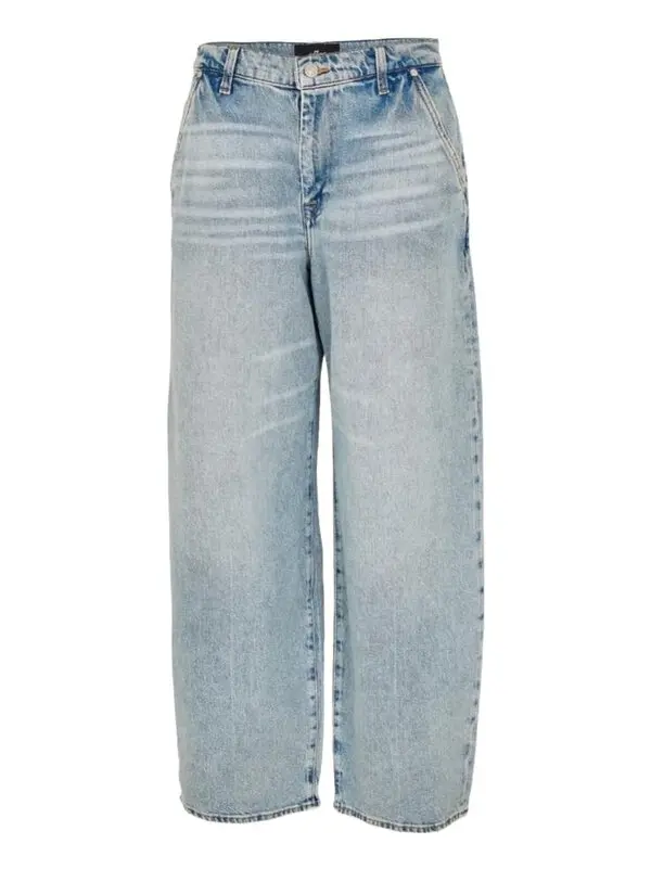 7 For All Mankind Belt Loop Wide Leg Jeans - Light Blue