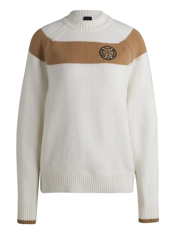 Hugo Boss High-neck Knit Sweater - White