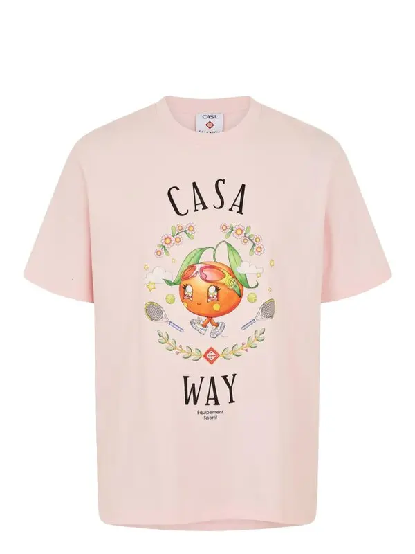 Casablanca Logo Crew Neck T-shirt - Nude