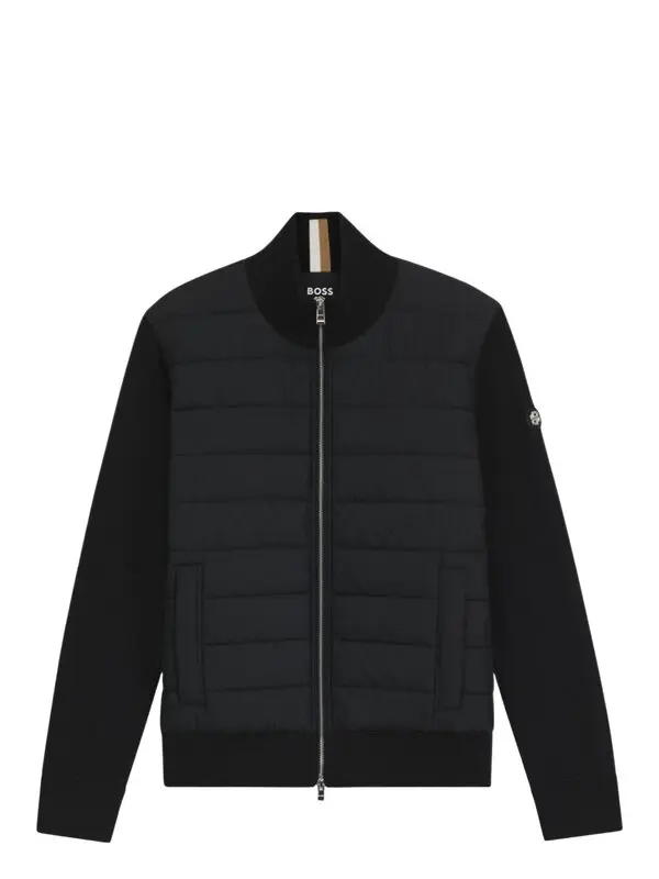 Hugo Boss Hybrid Quilted Bomber Jacket - Black