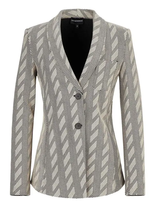 Emporio Armani Printed Jacket - Beige