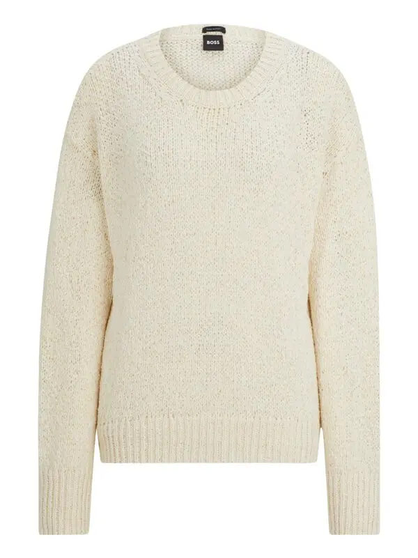 Hugo Boss Crew Neck Knit Sweater - White