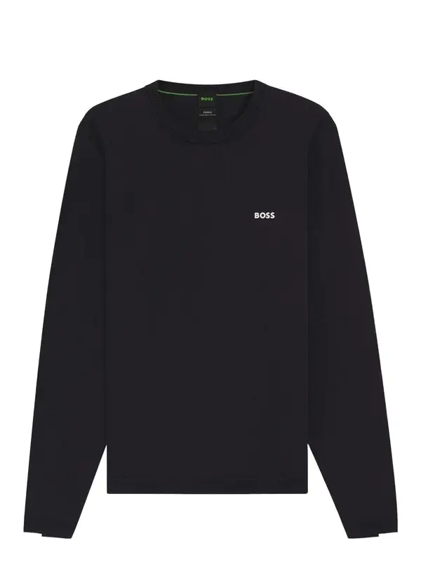 Hugo Boss Boss Logo Crewneck Jumper - Black